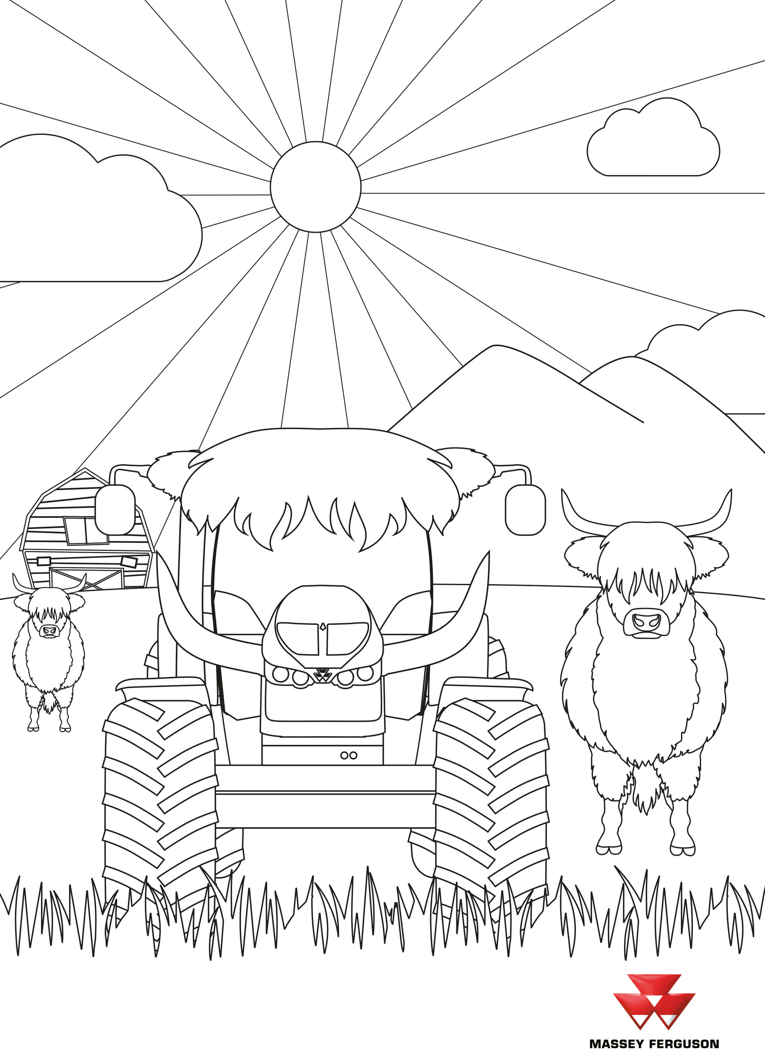 massey ferguson tractor coloring pages